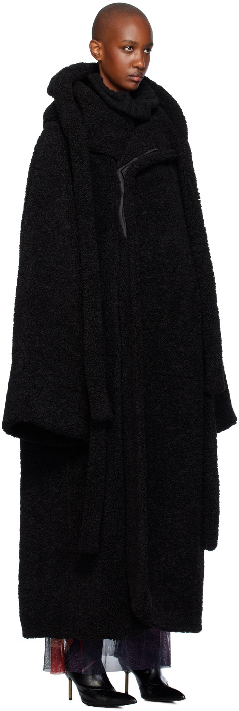 Ottolinger Black Wrap Teddy Long Coat Ottolinger