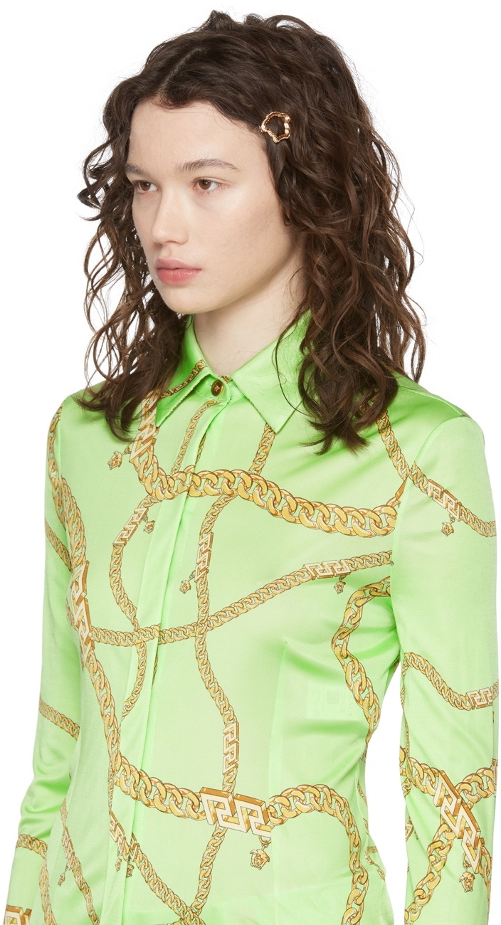 Versace Gold La Medusa Curve Hair Clip Versace