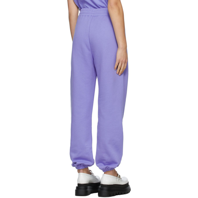 MSGM Purple Cursive Logo Lounge Pants MSGM