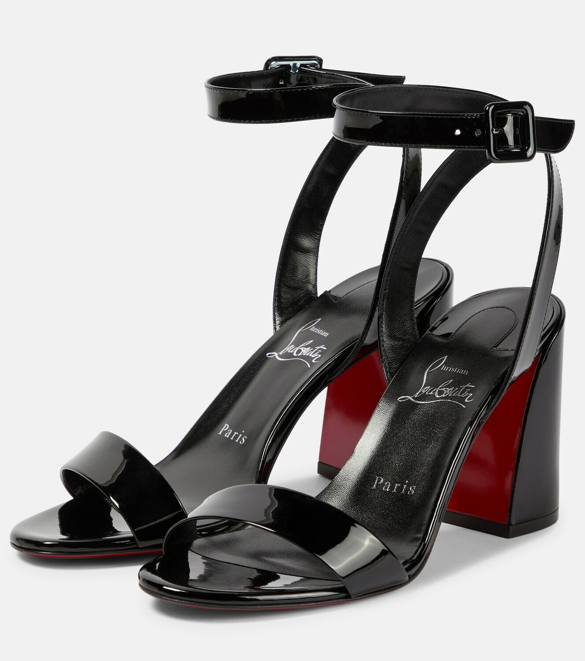 Christian Louboutin Miss Sabina 85 patent leather sandals Christian ...