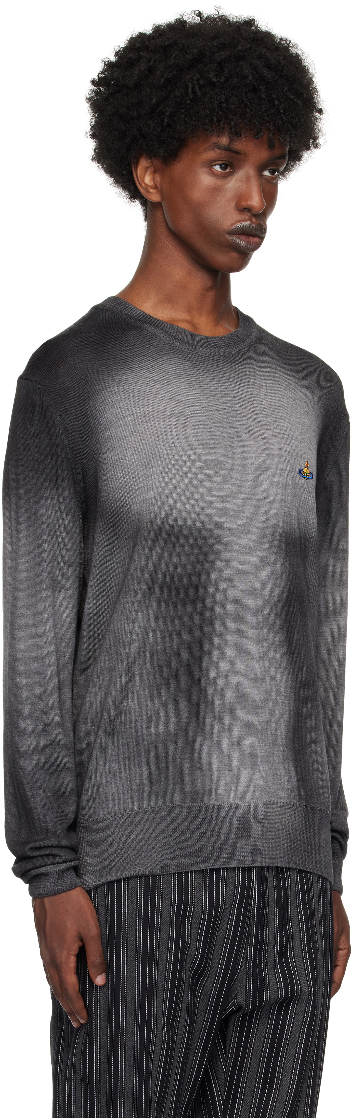 Vivienne Westwood Gray Sean Round Neck Sweater Vivienne Westwood
