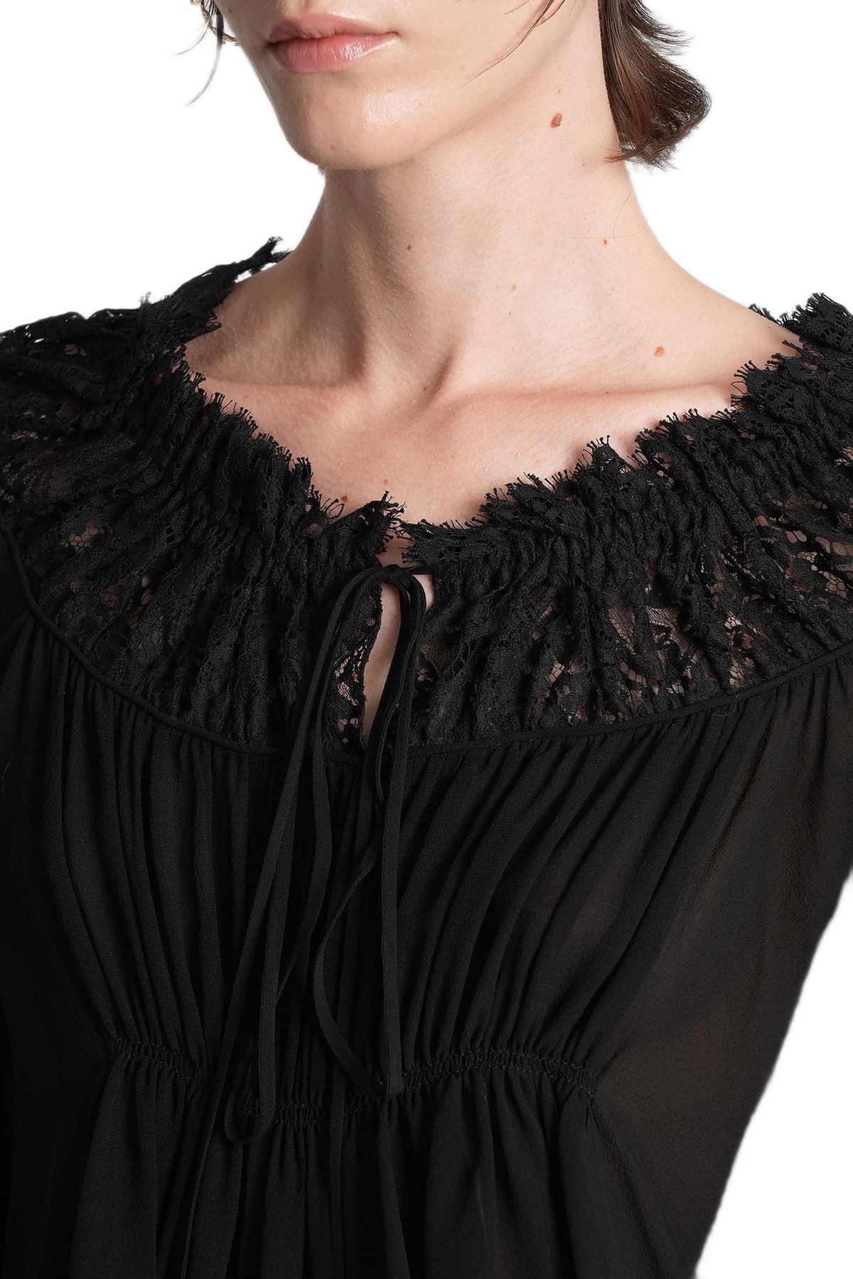 Chloé Topwear In Black Silk Chloe
