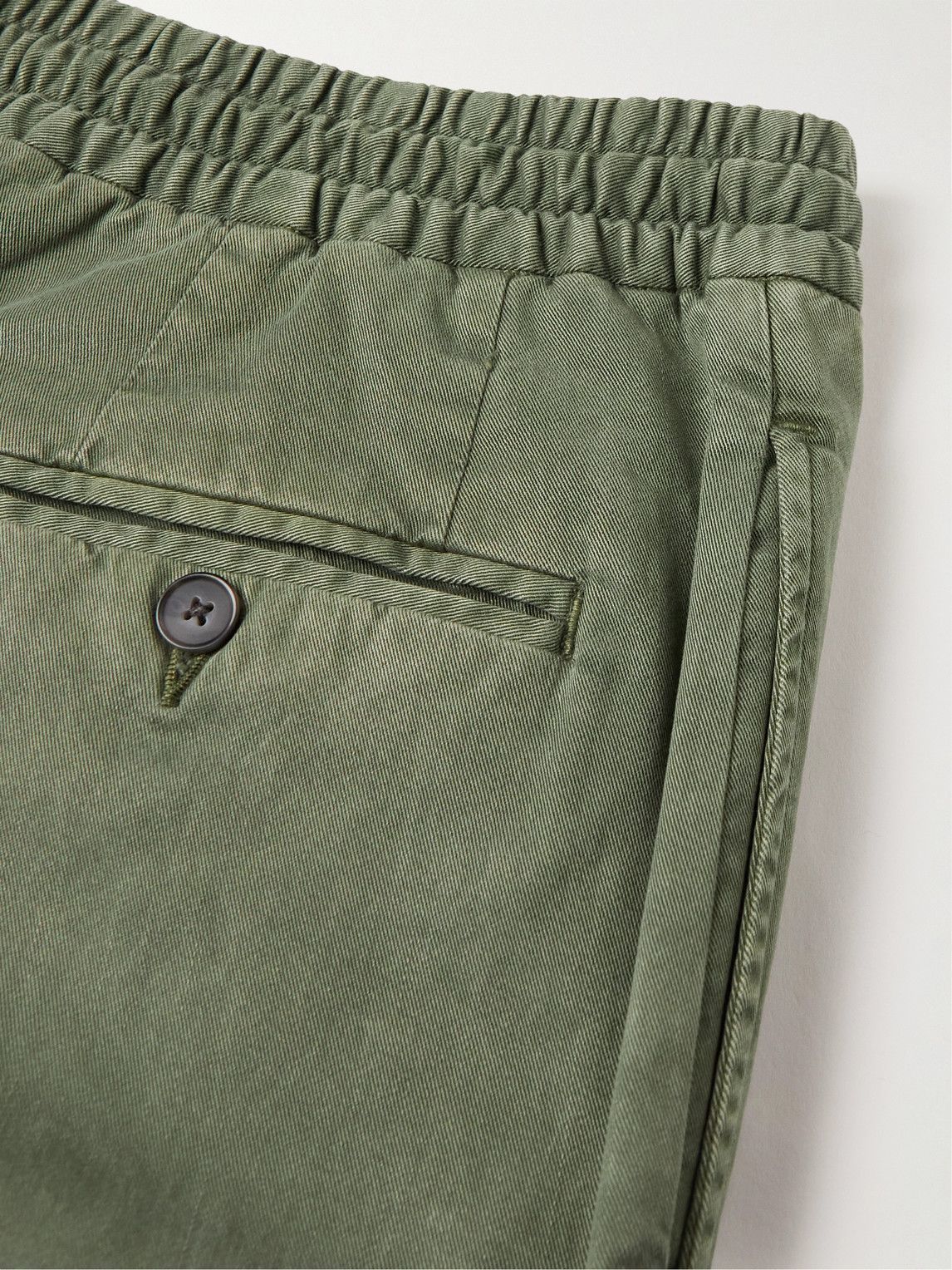 Officine Générale - Jay Garment-Dyed Lyocell-Blend Twill Drawstring ...