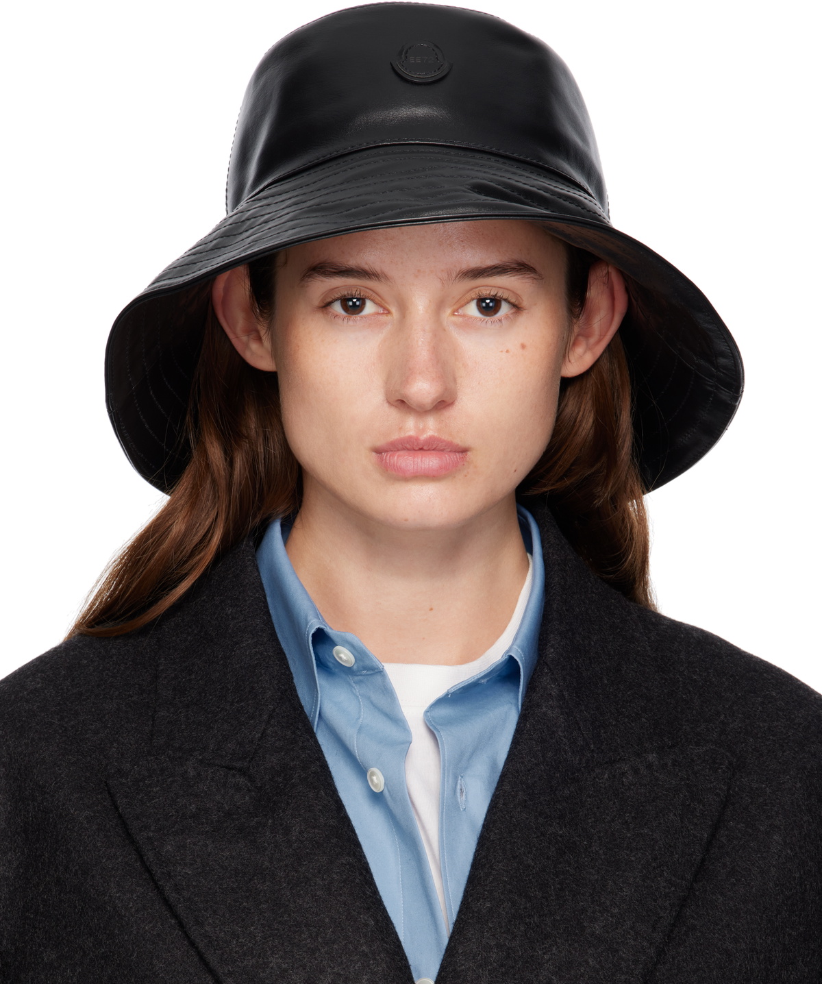 Moncler Genius Moncler x EE72 Black Leather Bucket Hat Moncler Genius
