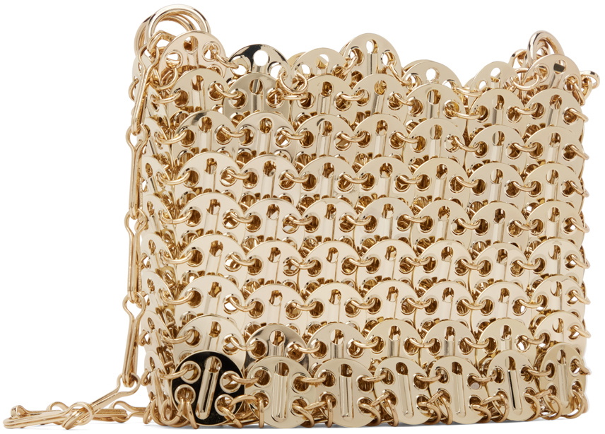 Rabanne Gold Nano 1969 Metallic Disc Shoulder Bag Paco Rabanne