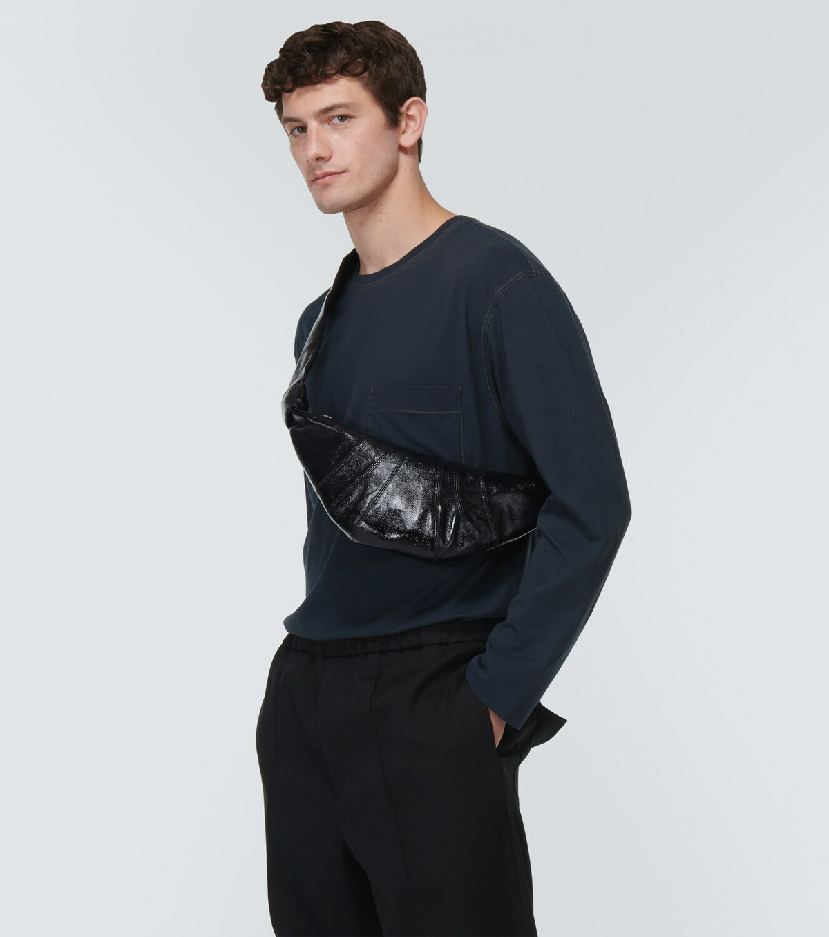 Lemaire Croissant Small faux leather shoulder bag Lemaire