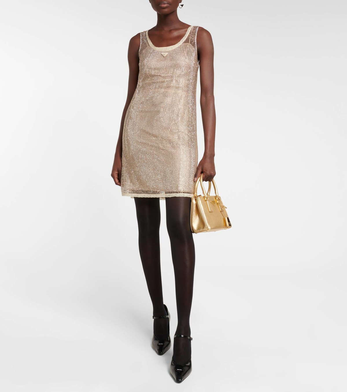 Prada Galleria Mini metallic leather tote bag Prada