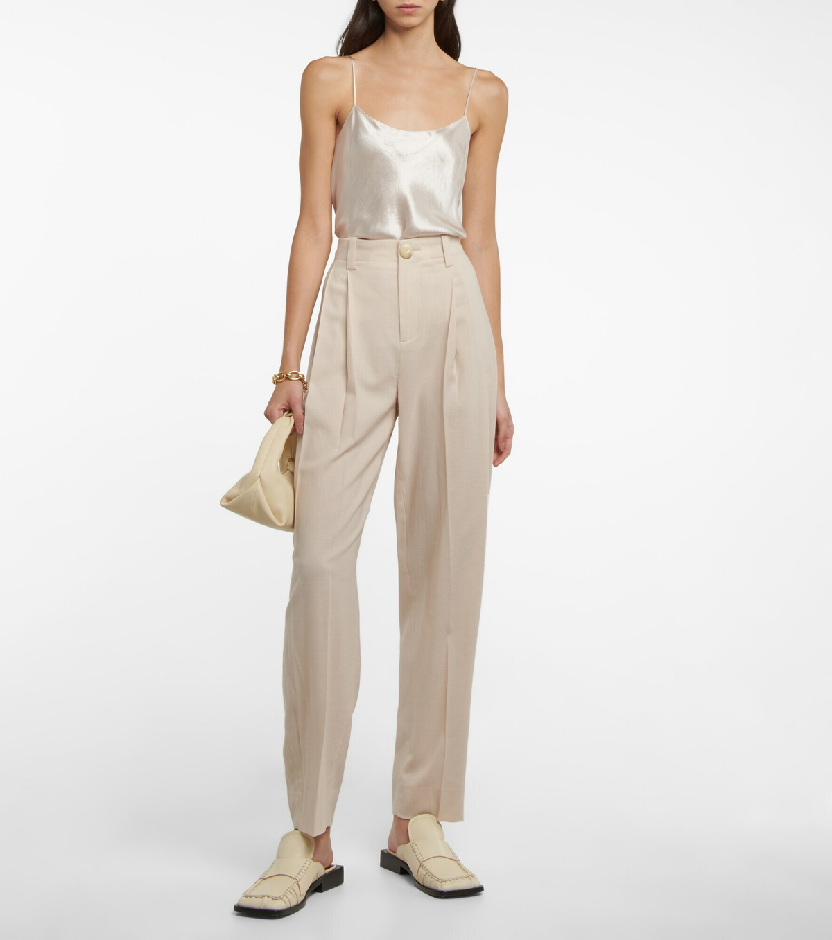 Vince - High-rise tapered wool pants Vince