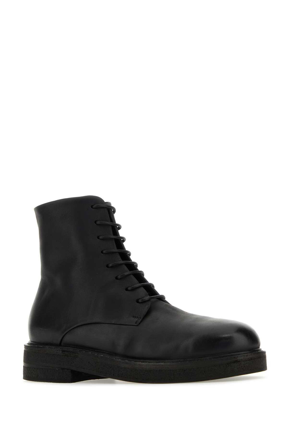 Marsell Black Leather Ankle Boots Marsèll