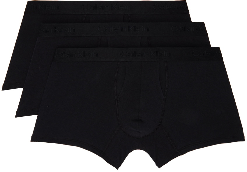 Calvin Klein Underwear Three-Pack Black Standard Boxers Calvin Klein ...
