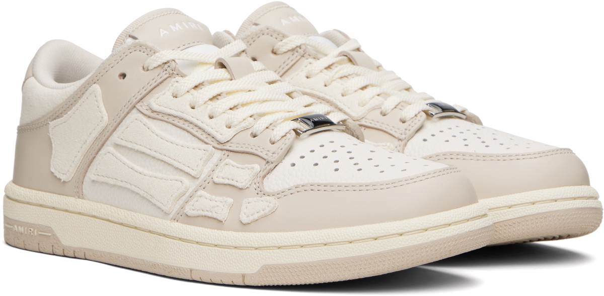 AMIRI Beige & White Skel-Top Low Sneakers Amiri