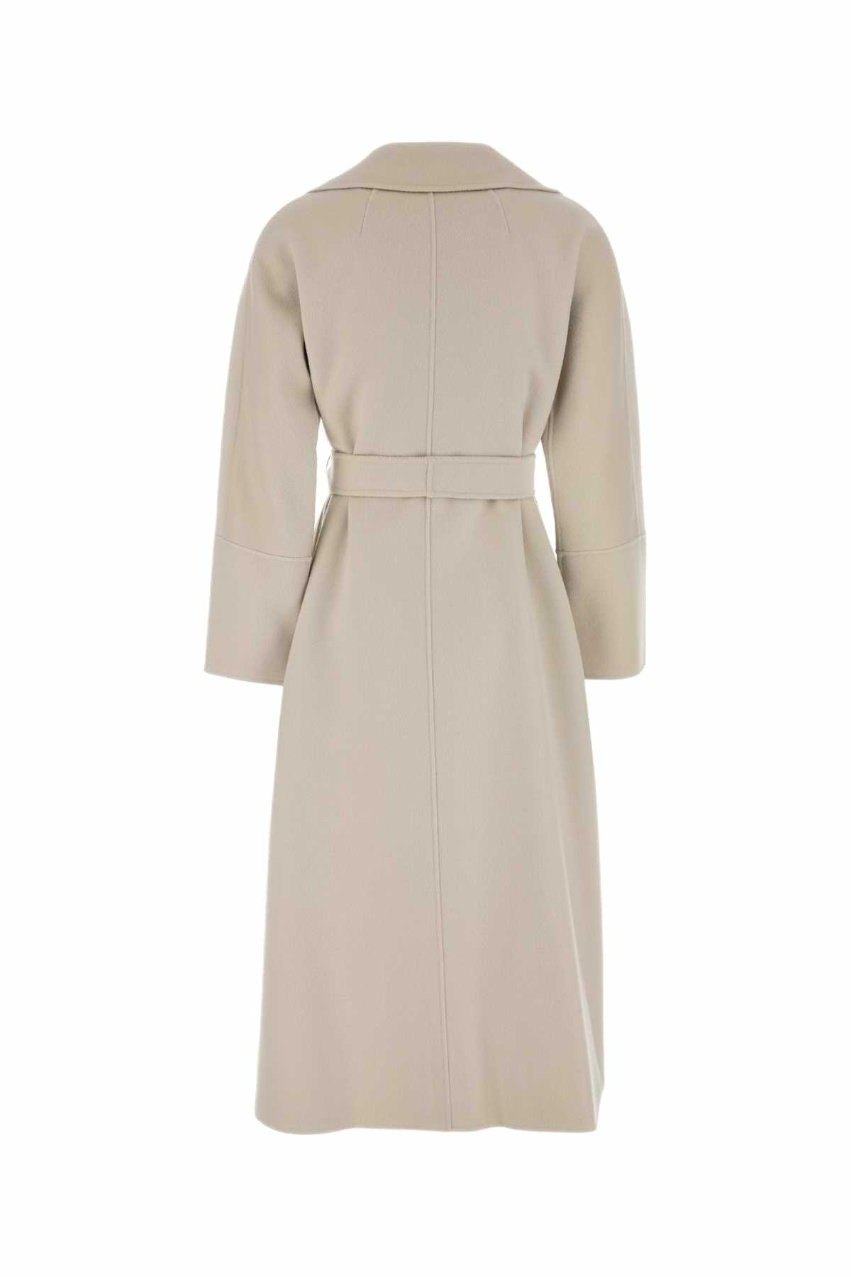 'S Max Mara Chalk Wool Elisa Coat S Max Mara