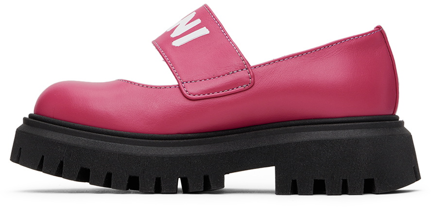 Marni Kids Pink Velcro Mary Jane Flats Marni
