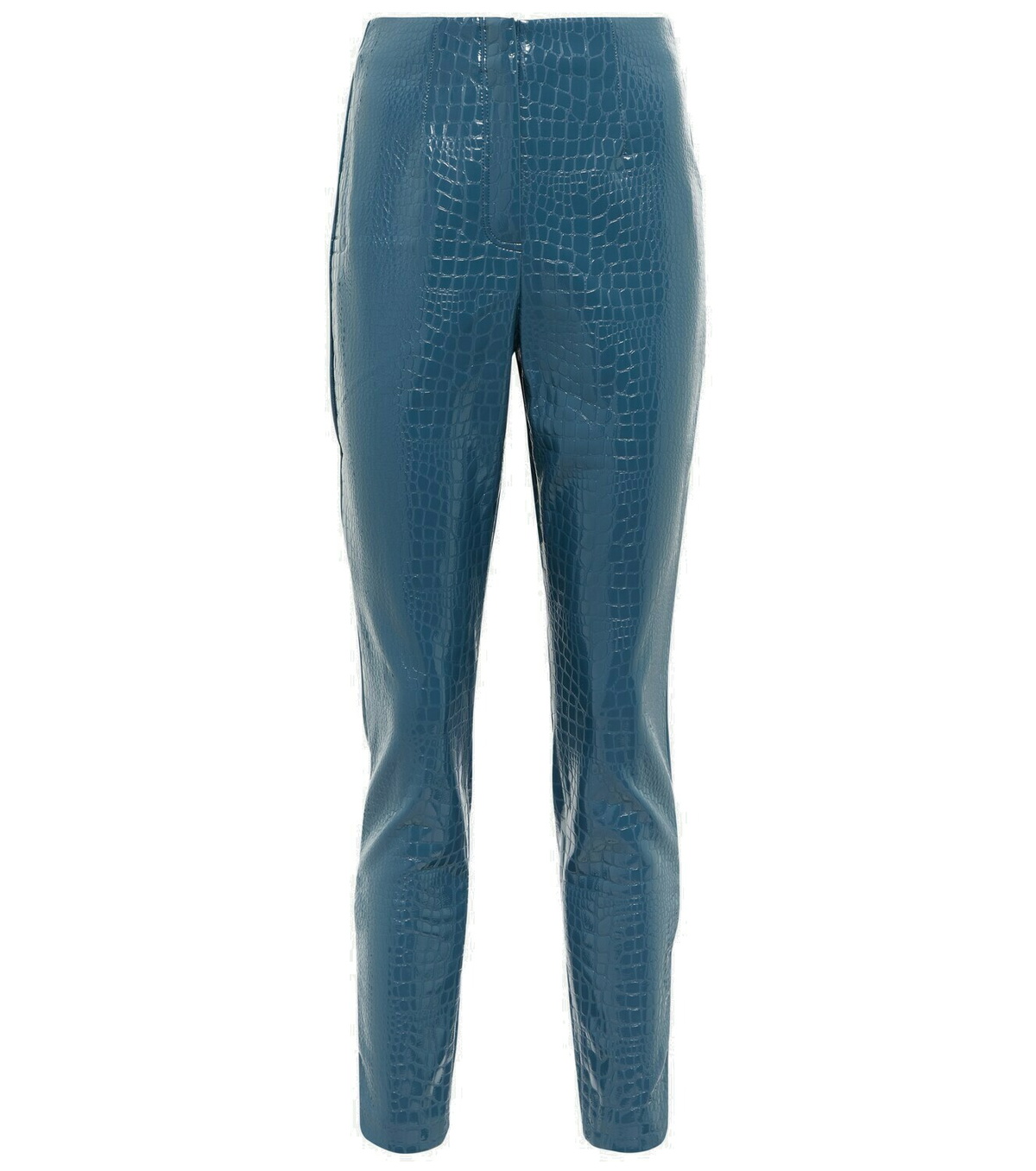 Rotate Birger Christensen Croc-effect faux leather slim pants ROTATE ... Rotate Birger Christensen Croc-effect faux leather slim pants ROTATE ...