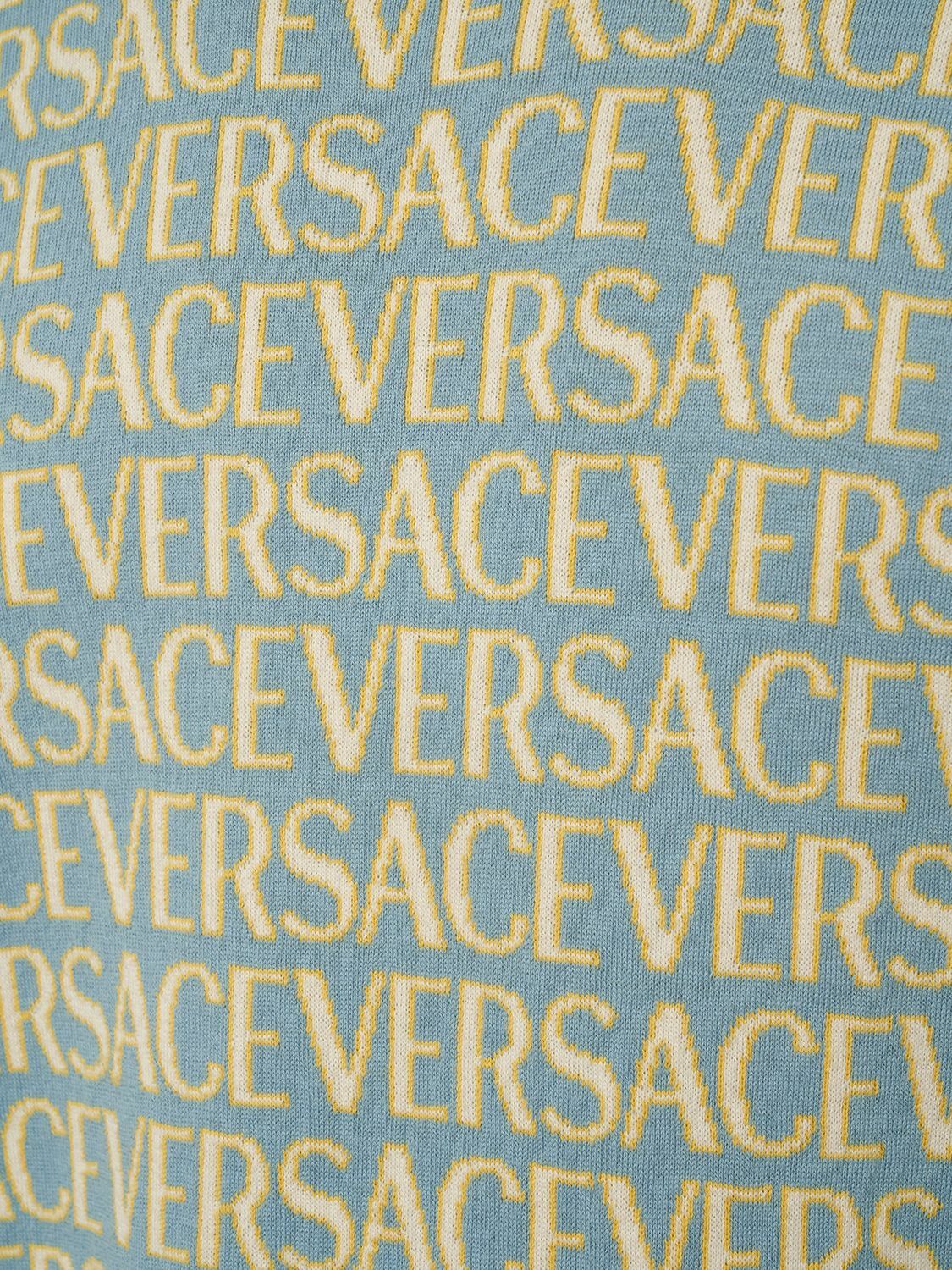 VERSACE - Monogram Cotton Sweater Versace