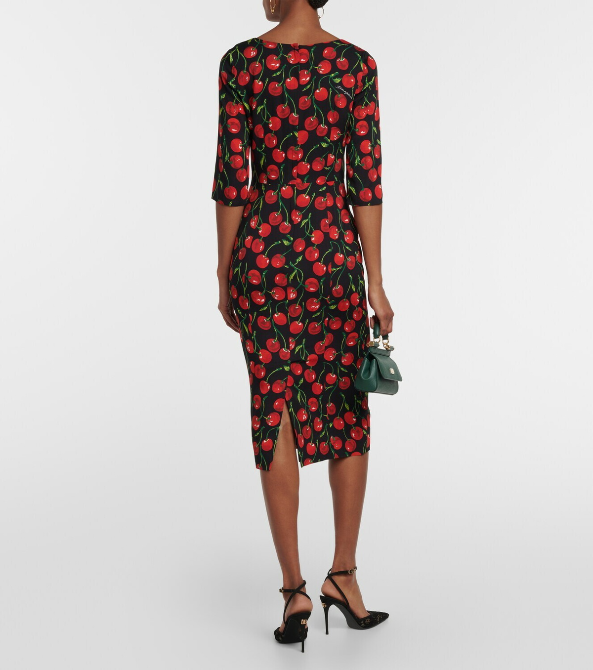 Dolce&Gabbana Cherry silk-blend midi dress Dolce & Gabbana