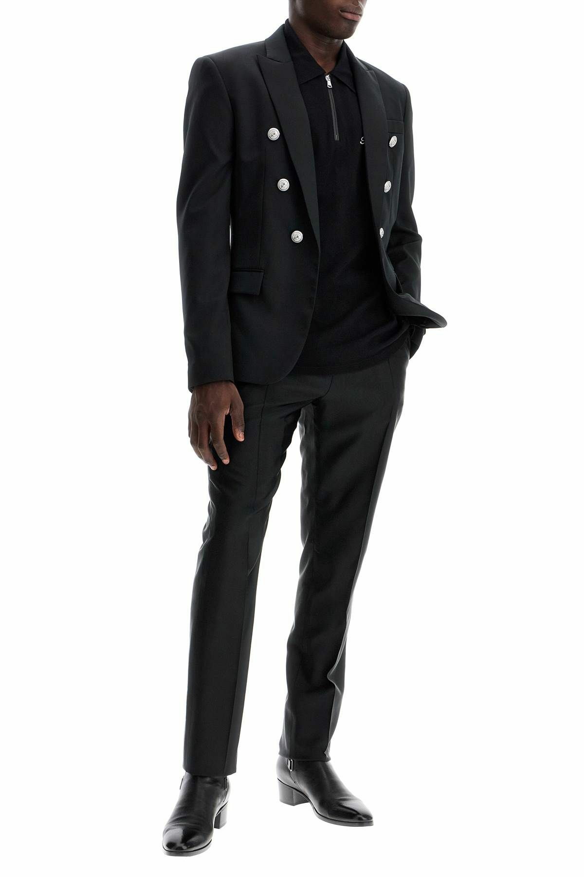 BALMAIN six-button wool jacket Black Balmain