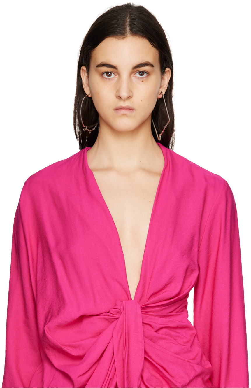 Jacquemus Silver 'Les Créoles Rond Carré' Earrings Jacquemus