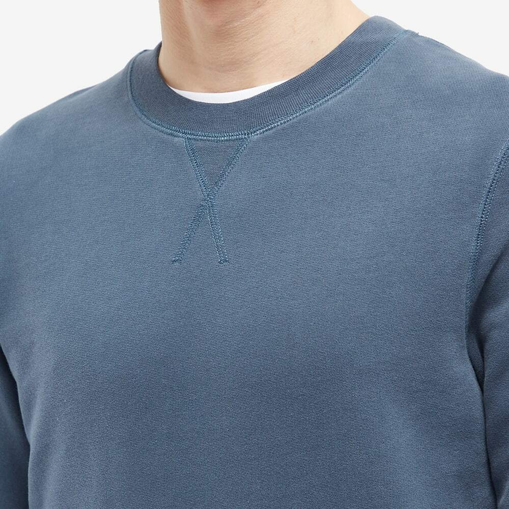 Sunspel Men's Crew Sweat in Shale Blue Sunspel