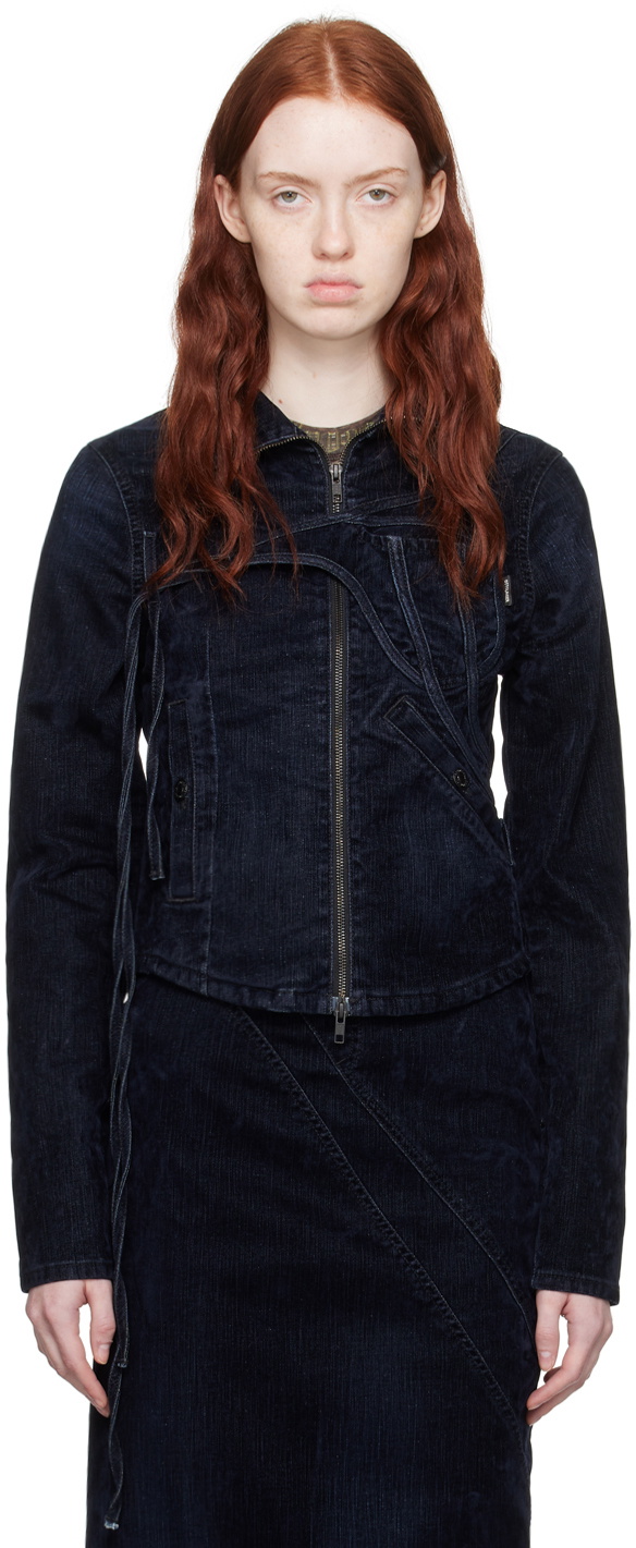 Ottolinger Navy Fitted Denim Jacket Ottolinger