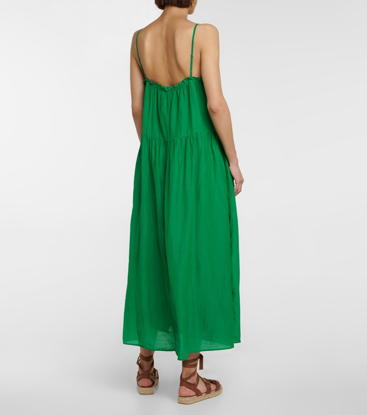 Velvet - Farrah cotton and silk midi dress Velvet