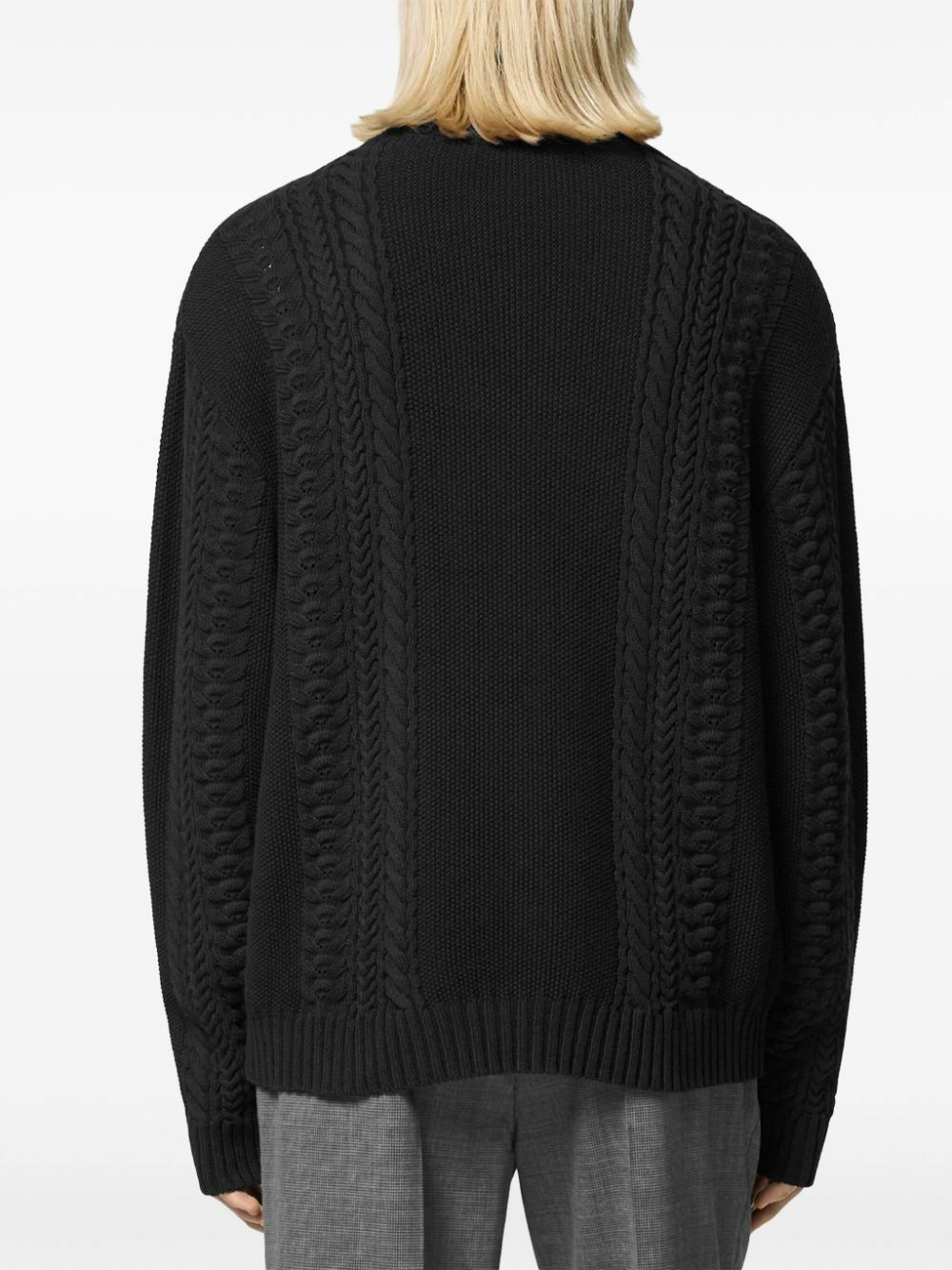 Versace Black Medusa Milano Cable-Knit Sweater Versace