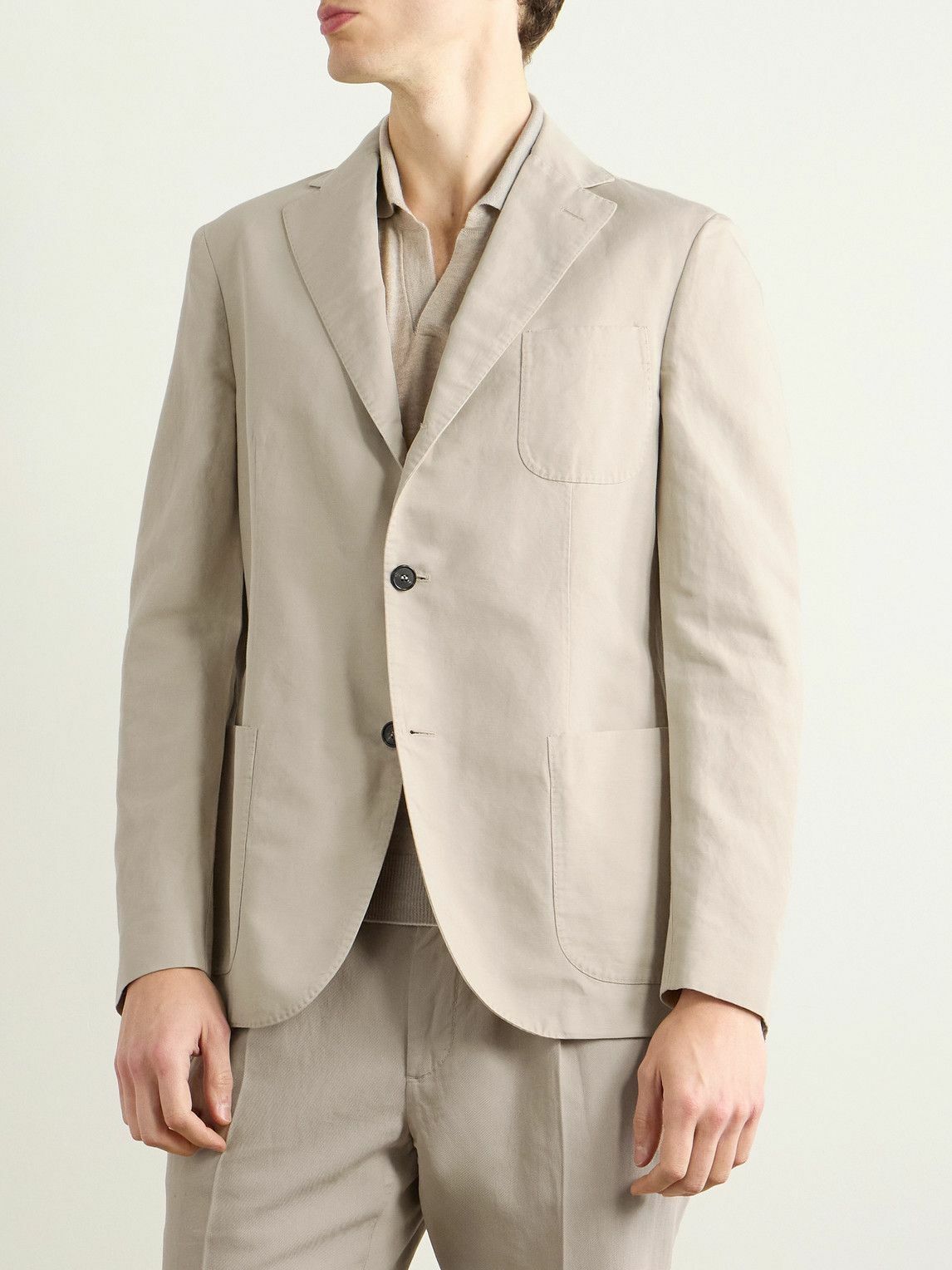 Incotex - Venezia 1951 Garment-Dyed Chinolino Suit Jacket - Neutrals Incotex