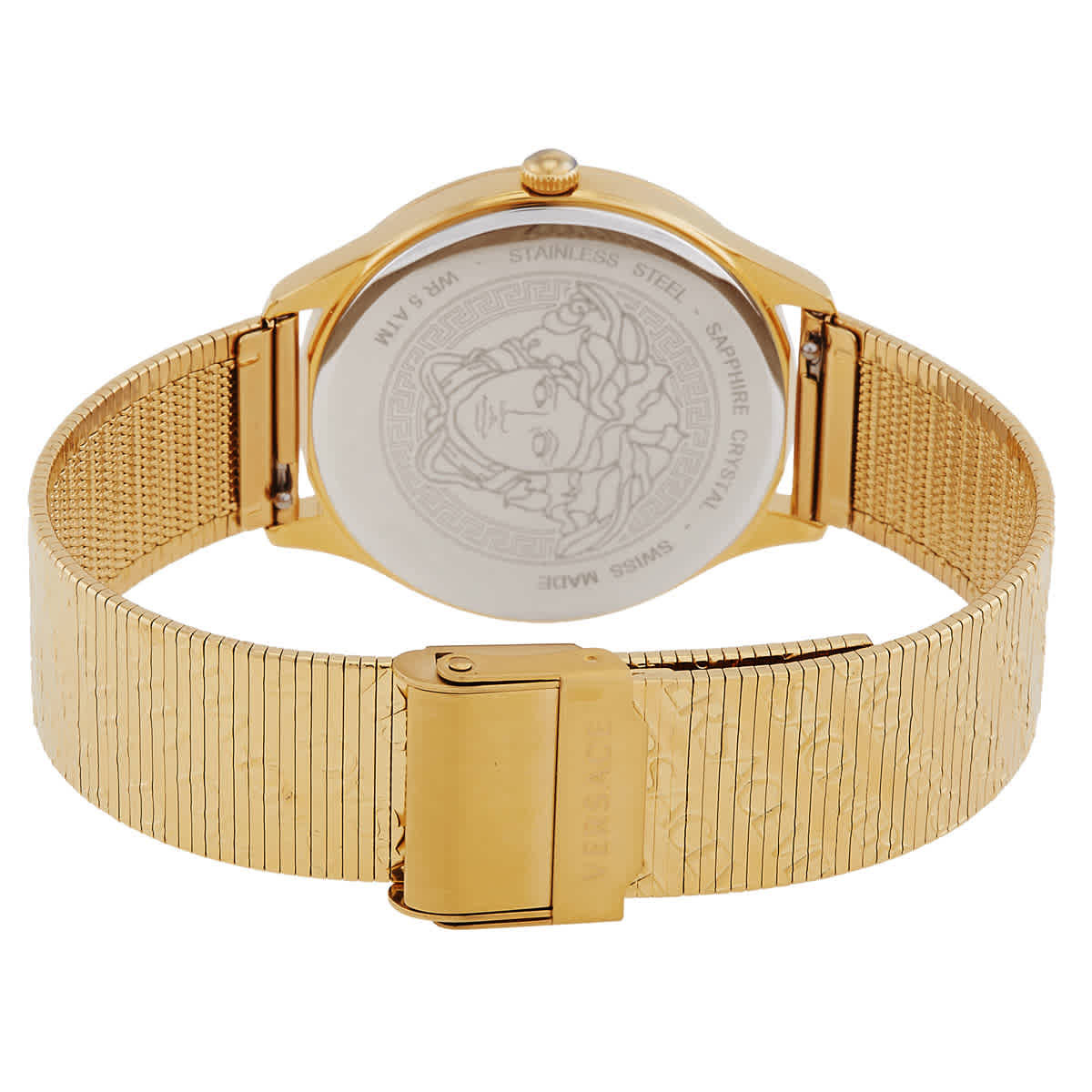 Versace Logo Halo Quartz Black Dial Ladies Watch VE2O00522 Versace