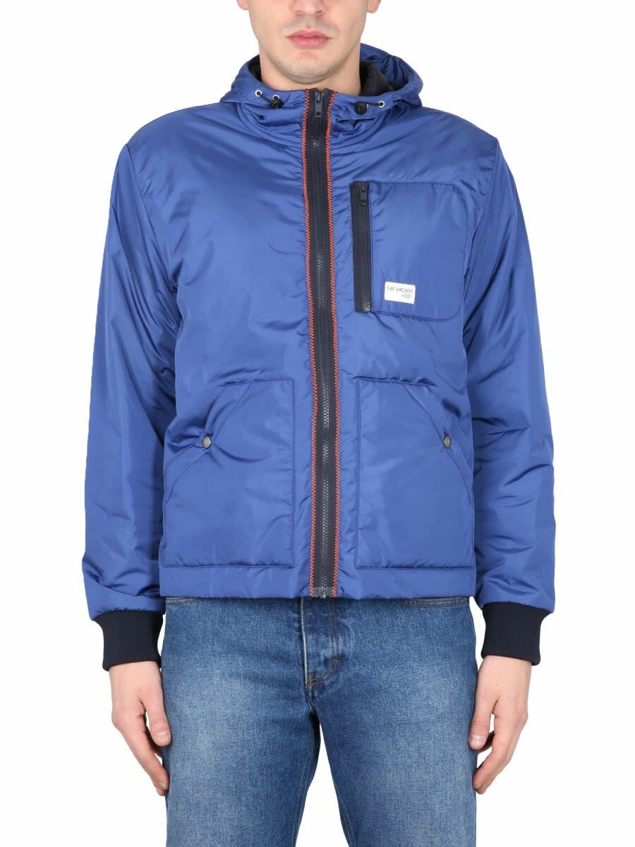 Fay Bomber Jacket With Logo Fay