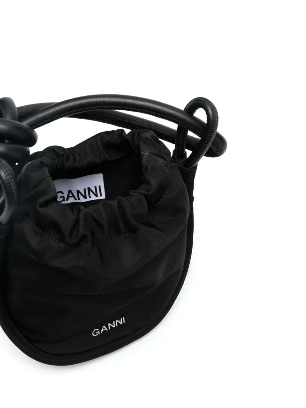 GANNI - Knot Small Recycled Nylon Bucket Bag GANNI