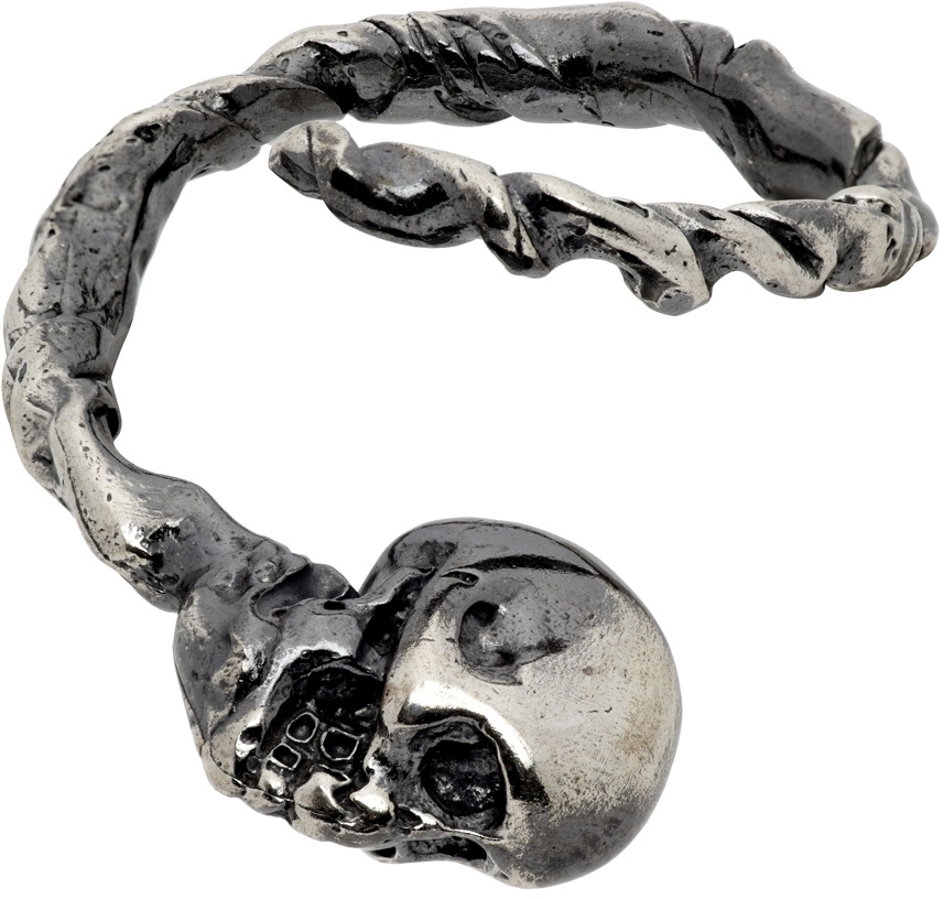 Chin Teo Silver Skull & Spine Ring Chin Teo
