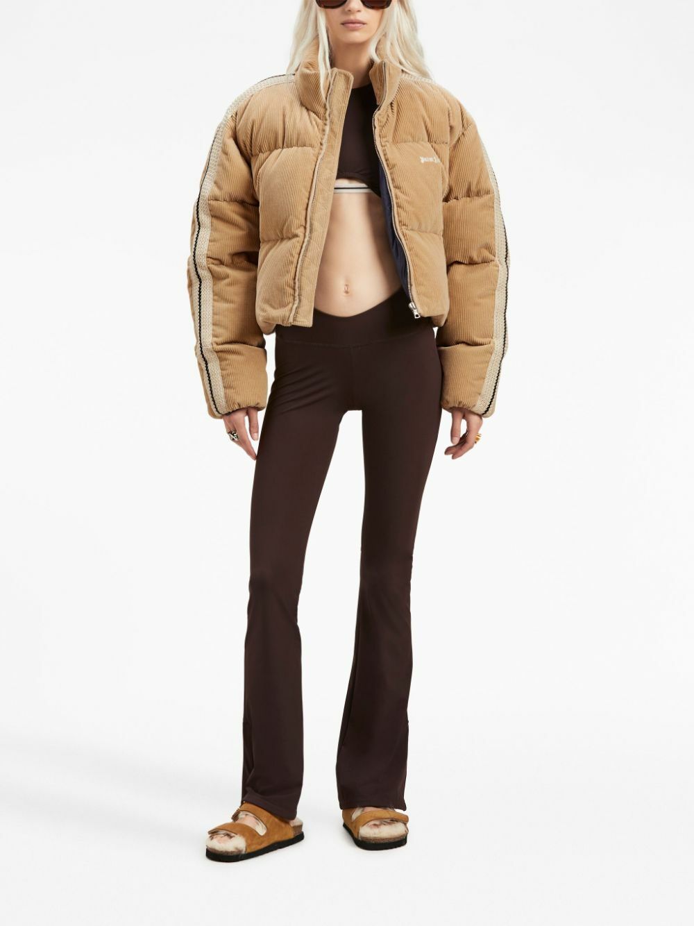 PALM ANGELS - Corduroy Crop Down Jacket Palm Angels