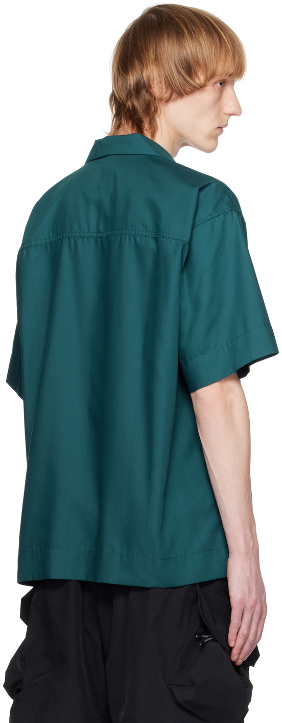 meanswhile Green Side Slit Shirt meanswhile