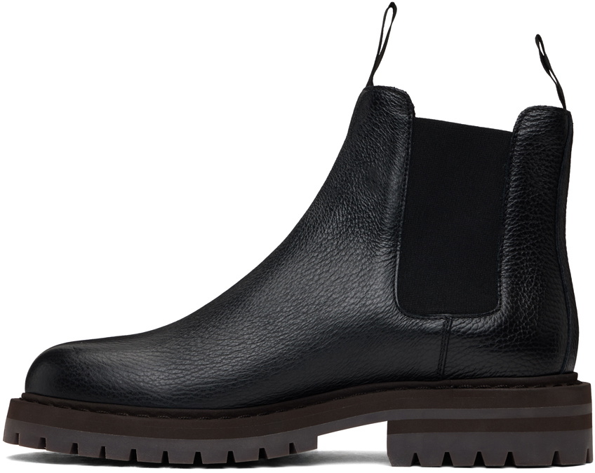 Common Projects Black Workboot Chelsea Boots Common Projects