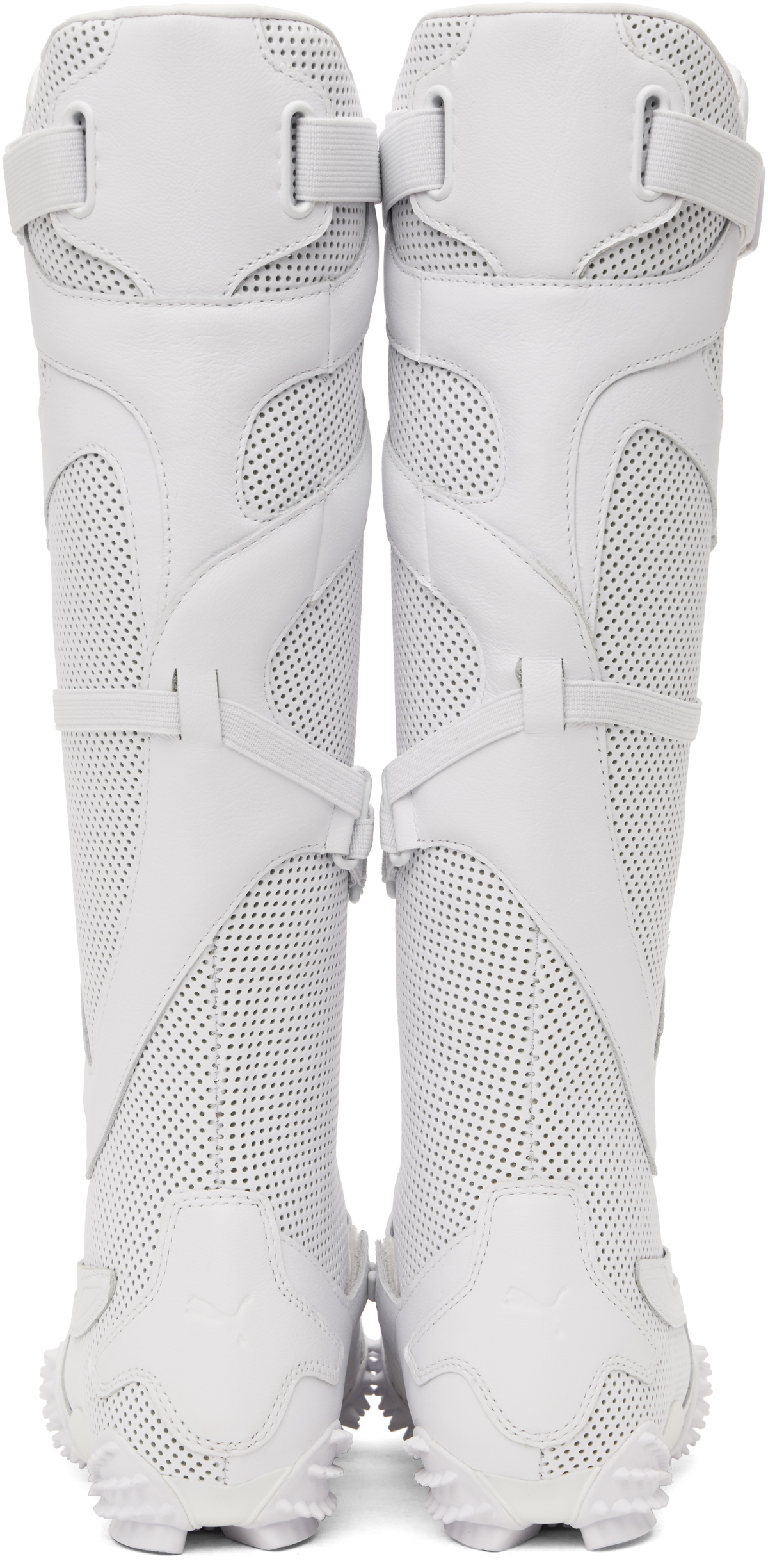 PUMA White Mostro Leather Tall Boots Puma