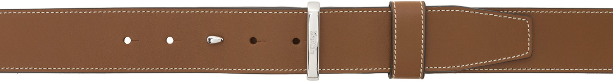 Max Mara Brown Leather Twin-Fastening Belt Max Mara