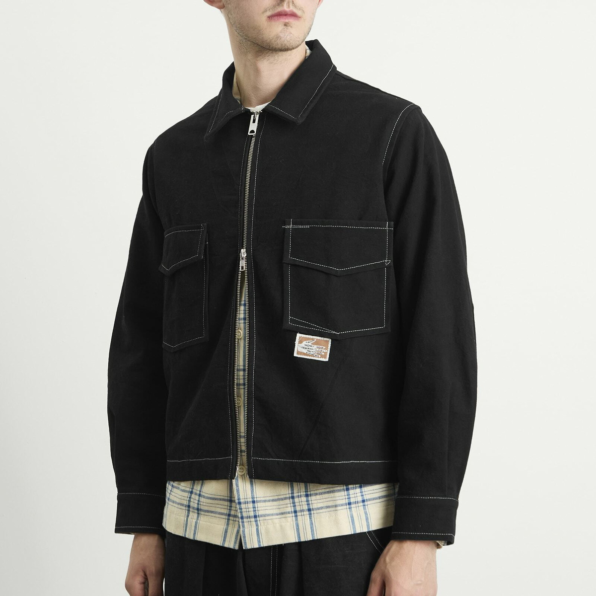 Story mfg. Men's 555 Jacket in Black Wonky Wear Story Mfg.