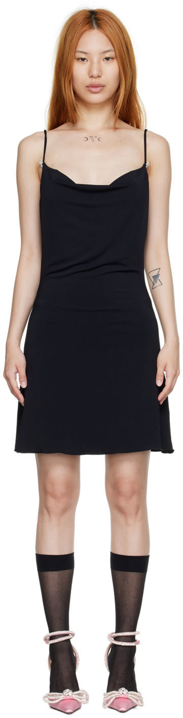 MACH & MACH Black Viscose Mini Dress MACH & MACH