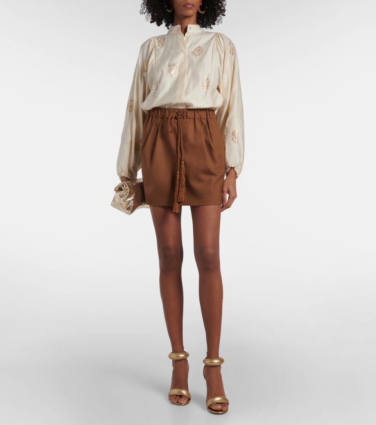 Max Mara Tabarin wool and silk-blend miniskirt Max Mara