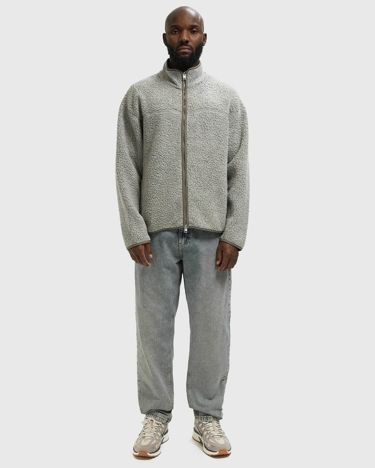 Norse Projects Bjorn Sherpa Wool Fleece Jacket Grey Men Norse Projects