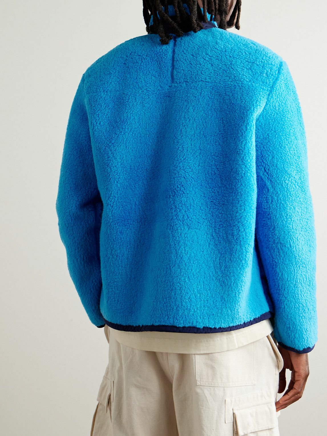 Polo Ralph Lauren - Shell-Trimmed Fleece Jacket - Blue Polo Ralph Lauren