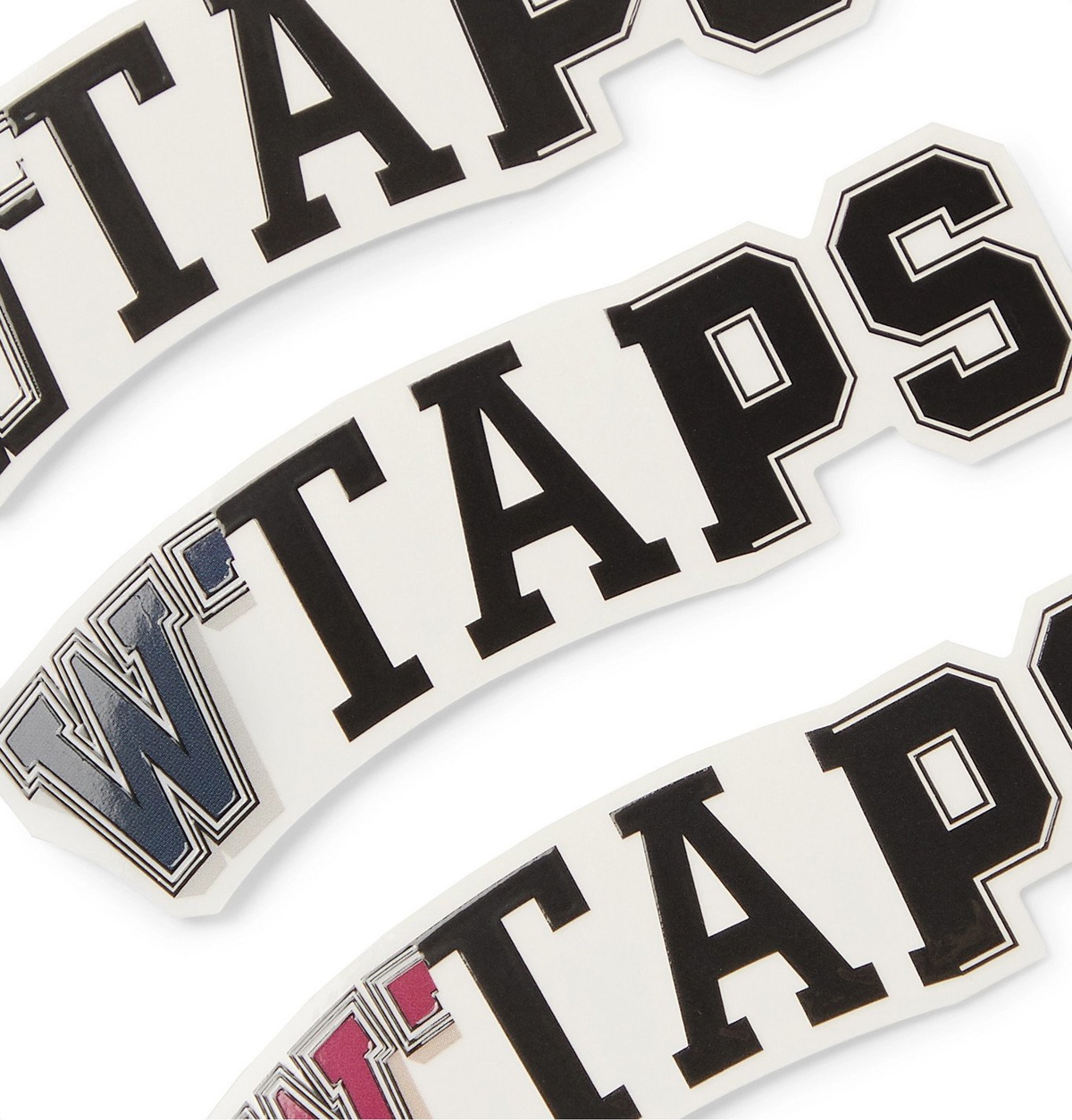 WTAPS - Sticky 01 Set of Four Logo PVC Stickers - White WTAPS