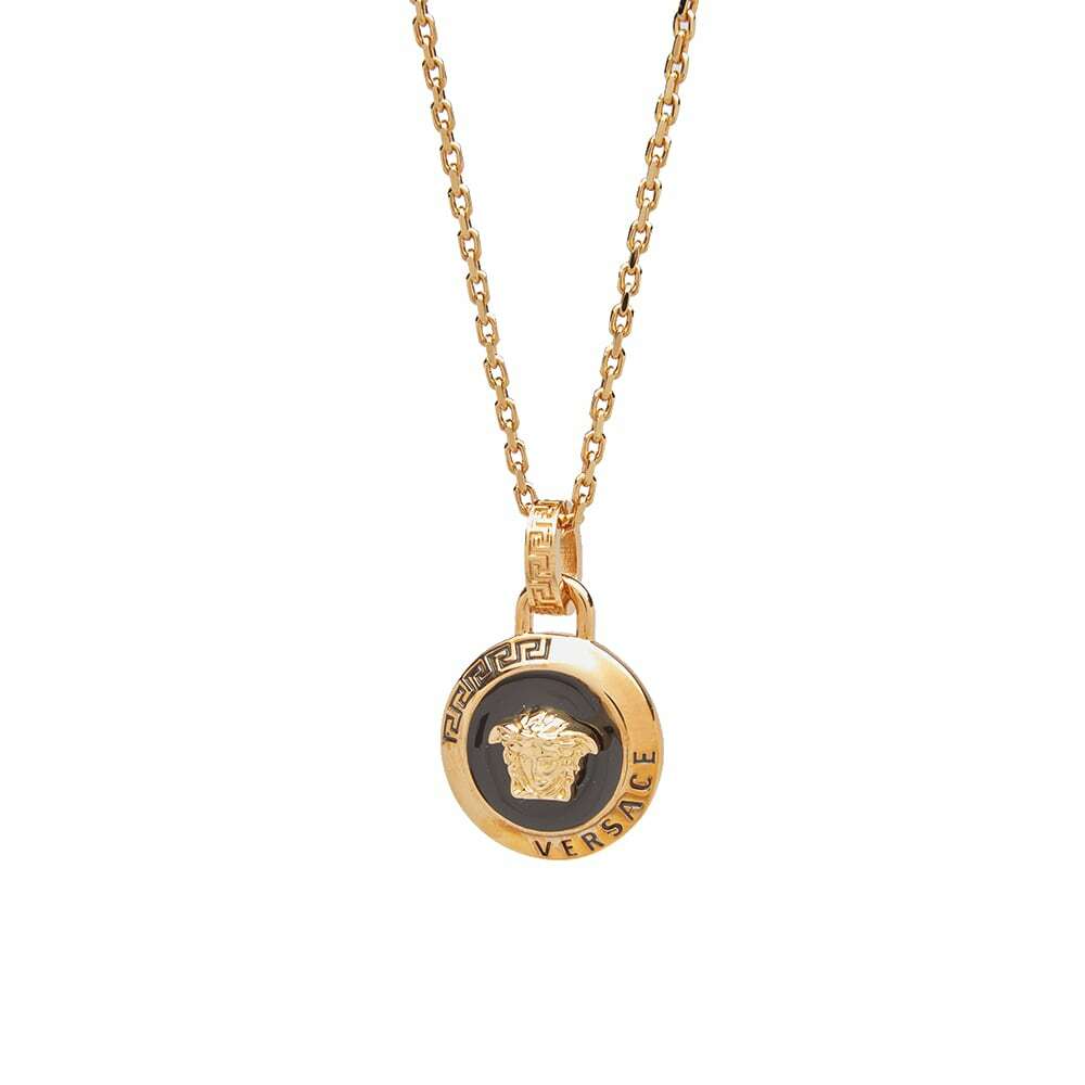 Versace Men's Small Medusa Medallion in Black/Gold Versace