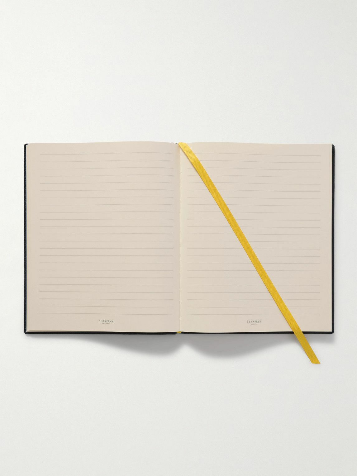 Serapian - Large Logo-Print Full-Grain Leather Notebook Serapian