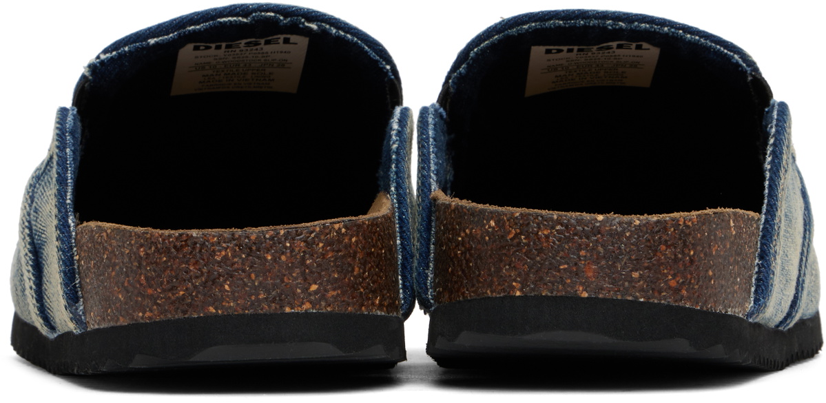 Diesel Blue D-Woodstock Slip-On Mules Diesel