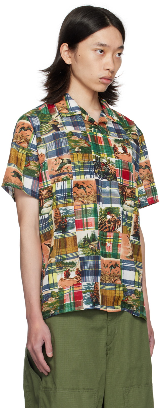 BEAMS PLUS Multicolor Patchwork Print Shirt Beams Plus