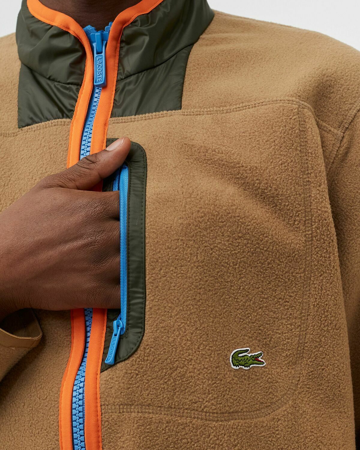 Lacoste Sweatshirt Brown Fleece Jackets Lacoste