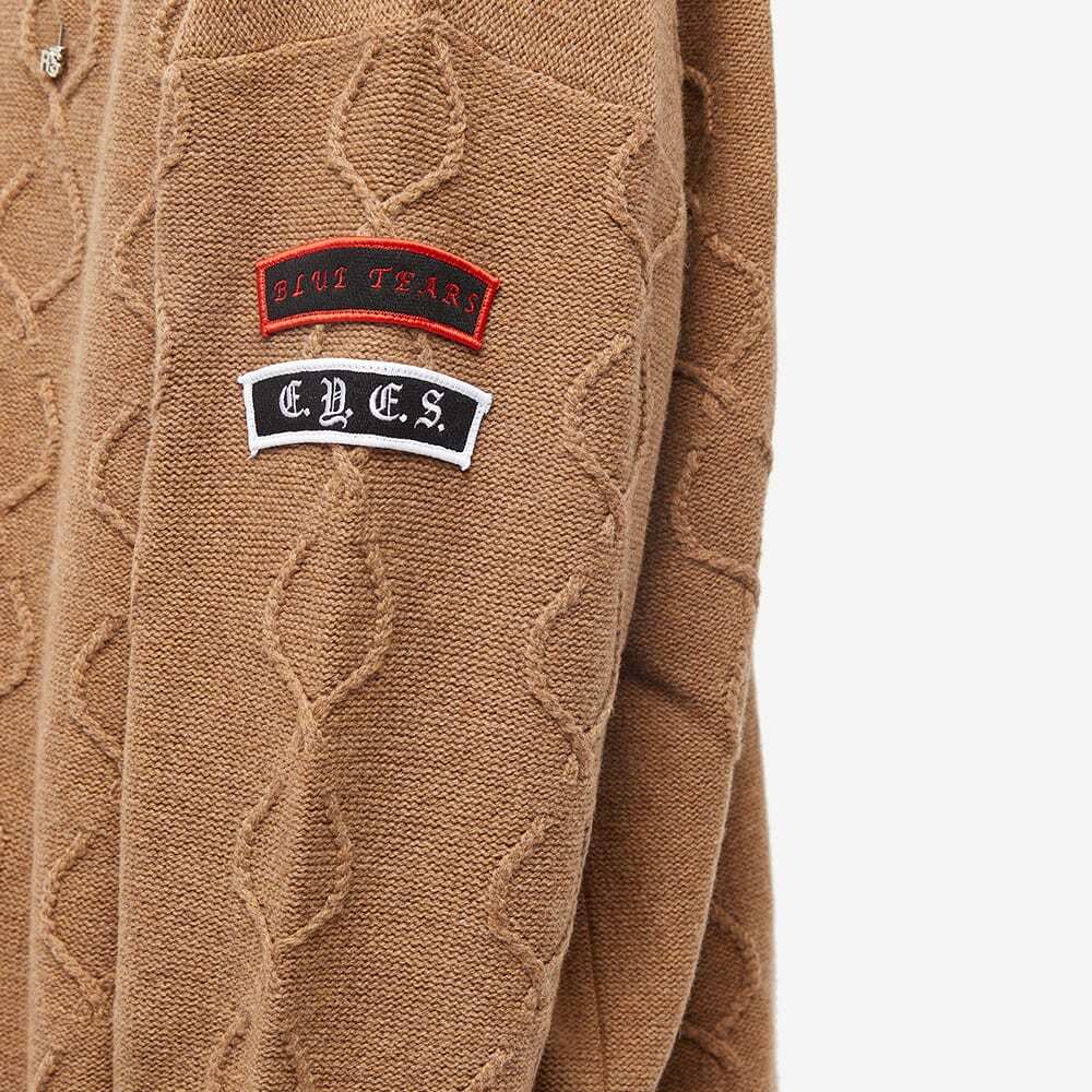 Fred Perry x Raf Simons Patched Oversized Jumper in Almond Fred Perry
