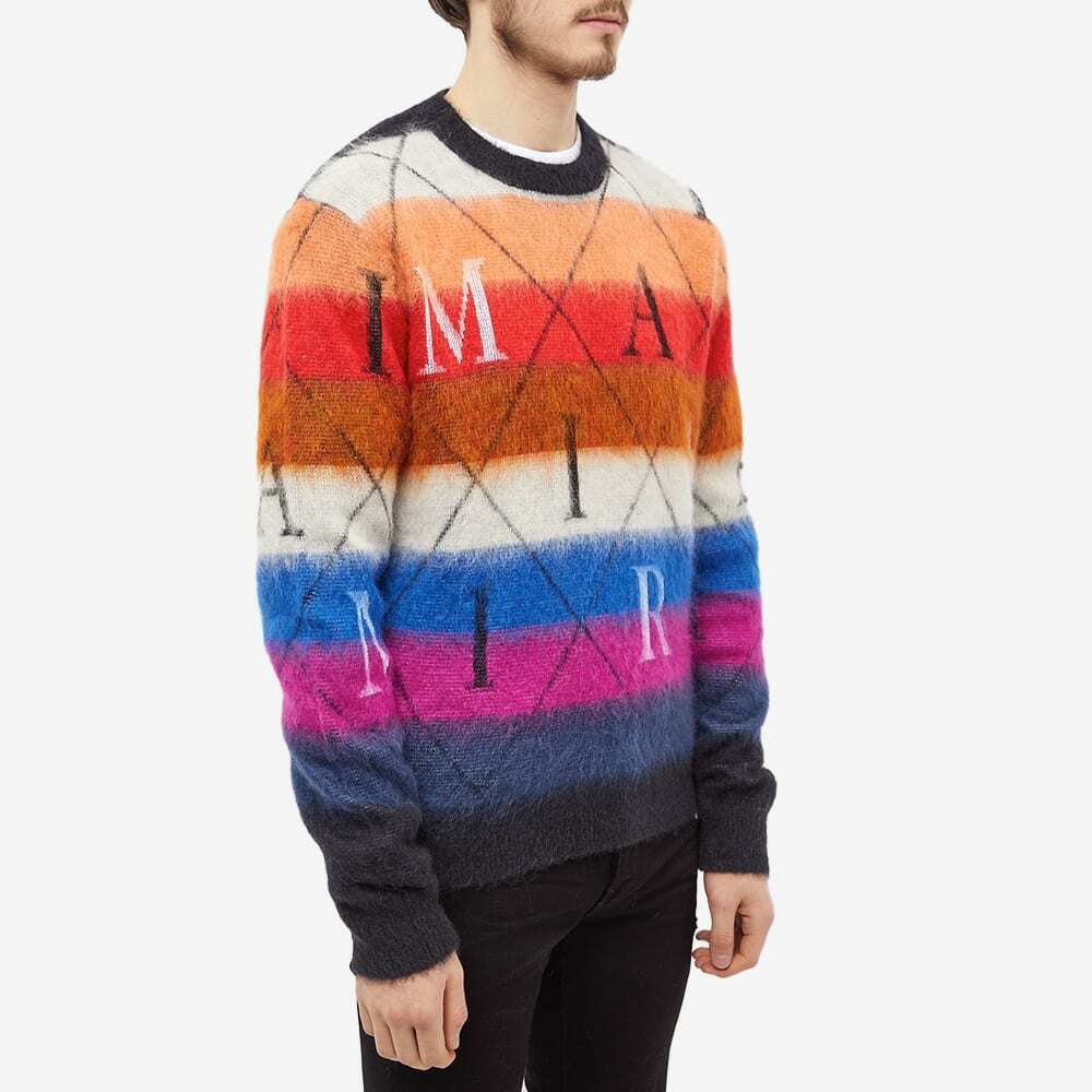AMIRI Men's Argyle Stripe Crew Sweat in Multi Amiri