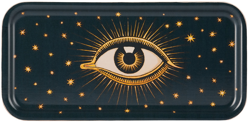 Les-Ottomans Navy Eye Tray